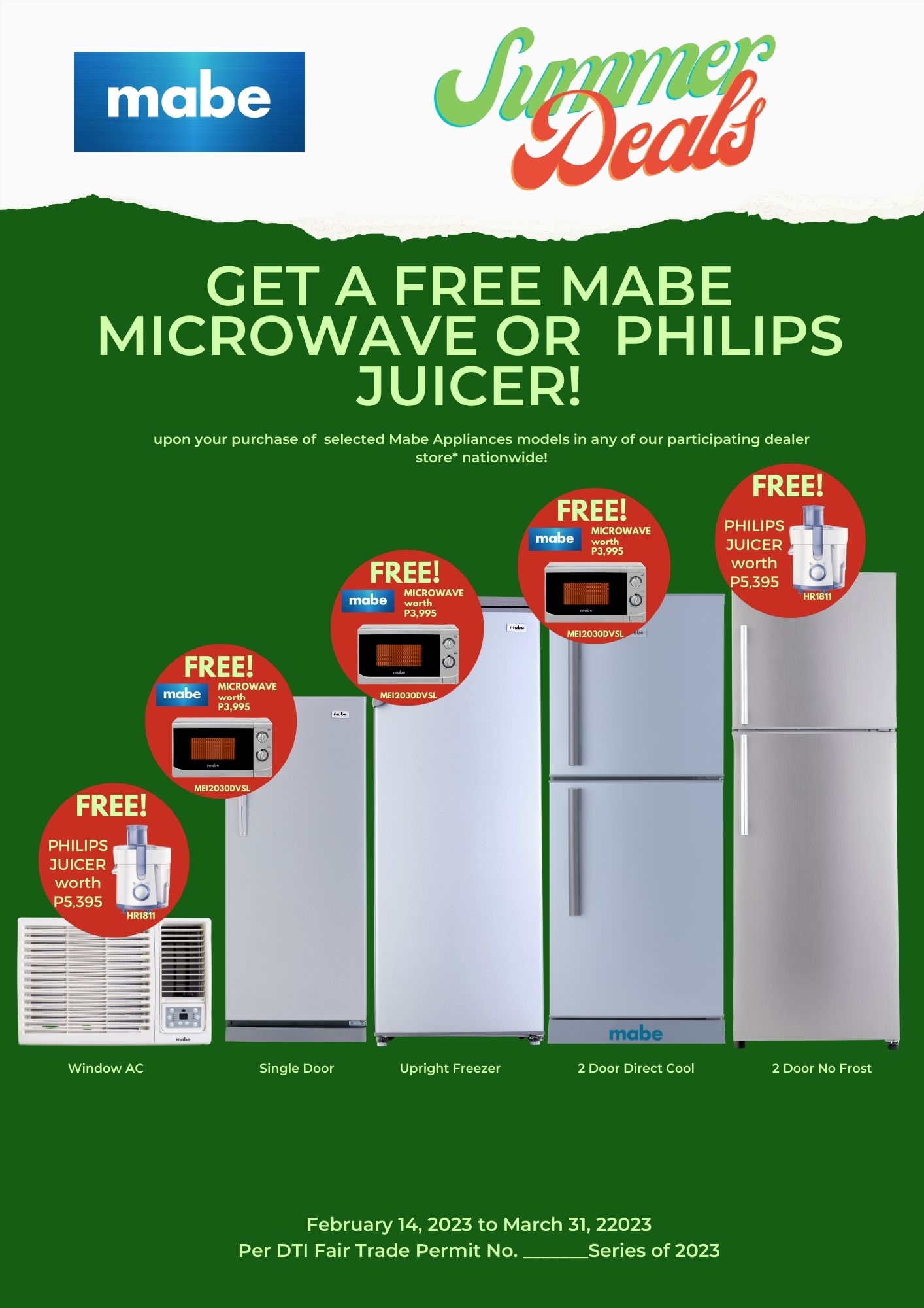 SUMMER PROMO DEALS | Mabe